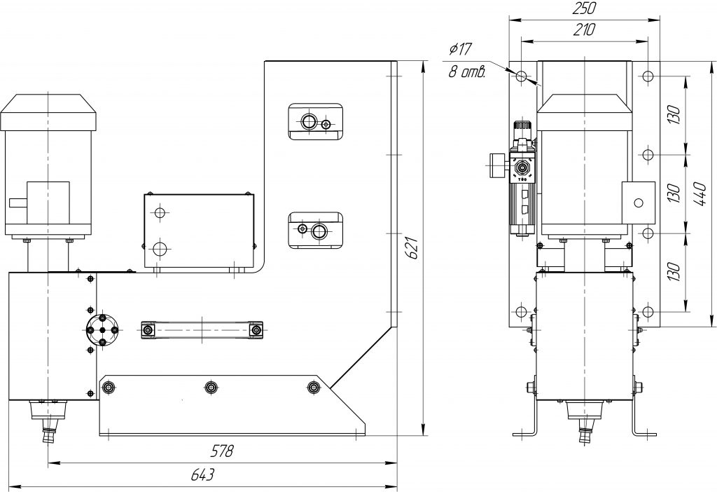 ᐉ Radial riveting machine RMU-12-L for rivets d=2-12 mm