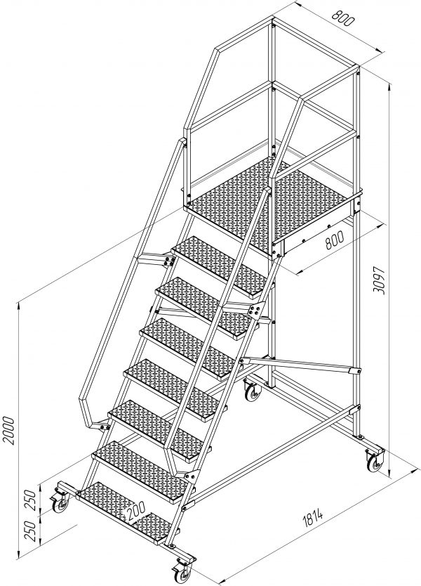 Mobile service platform TRMP-800-800-2000 | ROMIOL